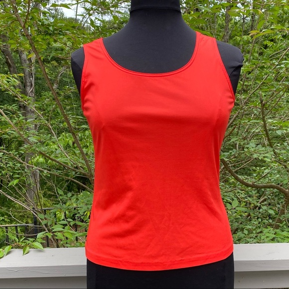 Vintage | Tops | Vintage 7s 80s Red Stretchy Tank Top | Poshmark